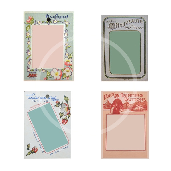 Printable Vintage Button Cards on Luulla